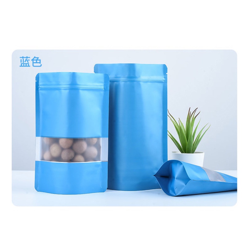 50pcs Colour Matte Ziplock Bag with Window/colour zipper bag | Shopee ...