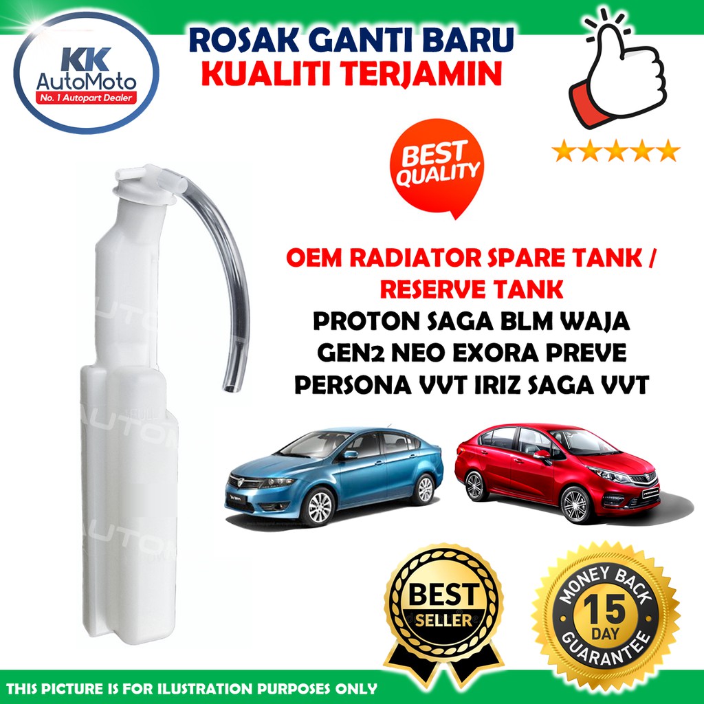 OEM Radiator Overflow Bottle Spare Reservoir Coolant Tank - Proton Saga ...