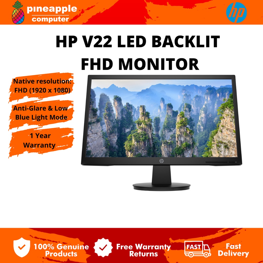 HP V22 LED Backlit FHD Monitor (21.5") | Shopee Malaysia