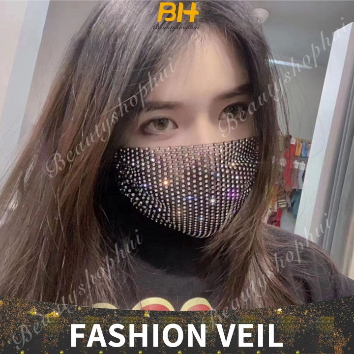 Korean women's face mask diamond sequins mask women's sequin sequins ...