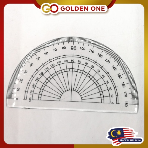 Sanko Transparent 180°C Protractor Ruler / Half Round Ruler / Jangka ...