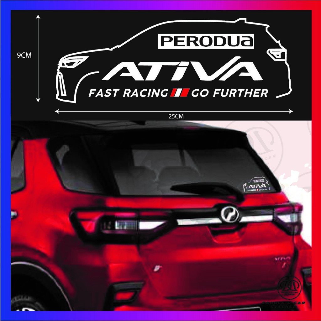[Ready Stock]PERODUA ATIVA LINE SHAPE&WORDS HIGH GRADE Sticker KI00332 ...
