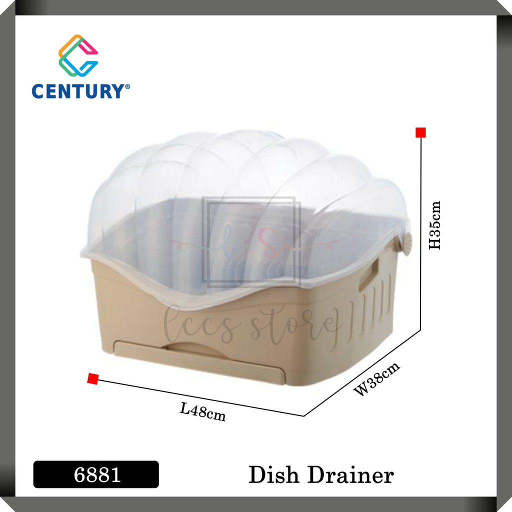 Century 6881 Dish Drainer With Cover / Dish Rack | Shopee Malaysia