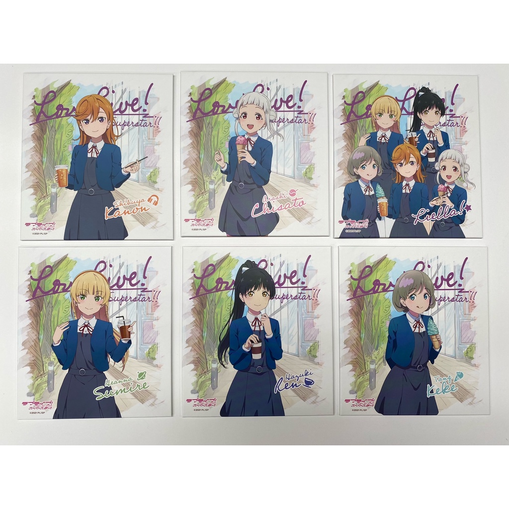 Love Live!! Superstar!! Autograph Board Limited Cafe 6 Types Set ...