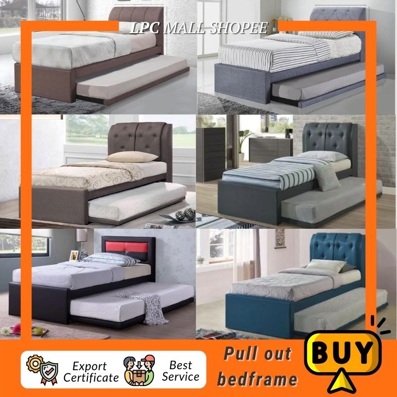 LPC MALL 3ft Single Bed With Pull Out Bed Katil Bujang+Katil Talik ...