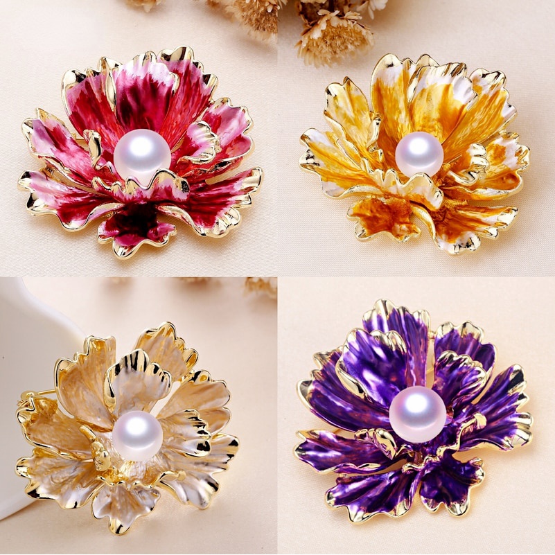 Buddhism White Lotus Flower Enamel Pin Floral Plant Brooches Denim Coat ...