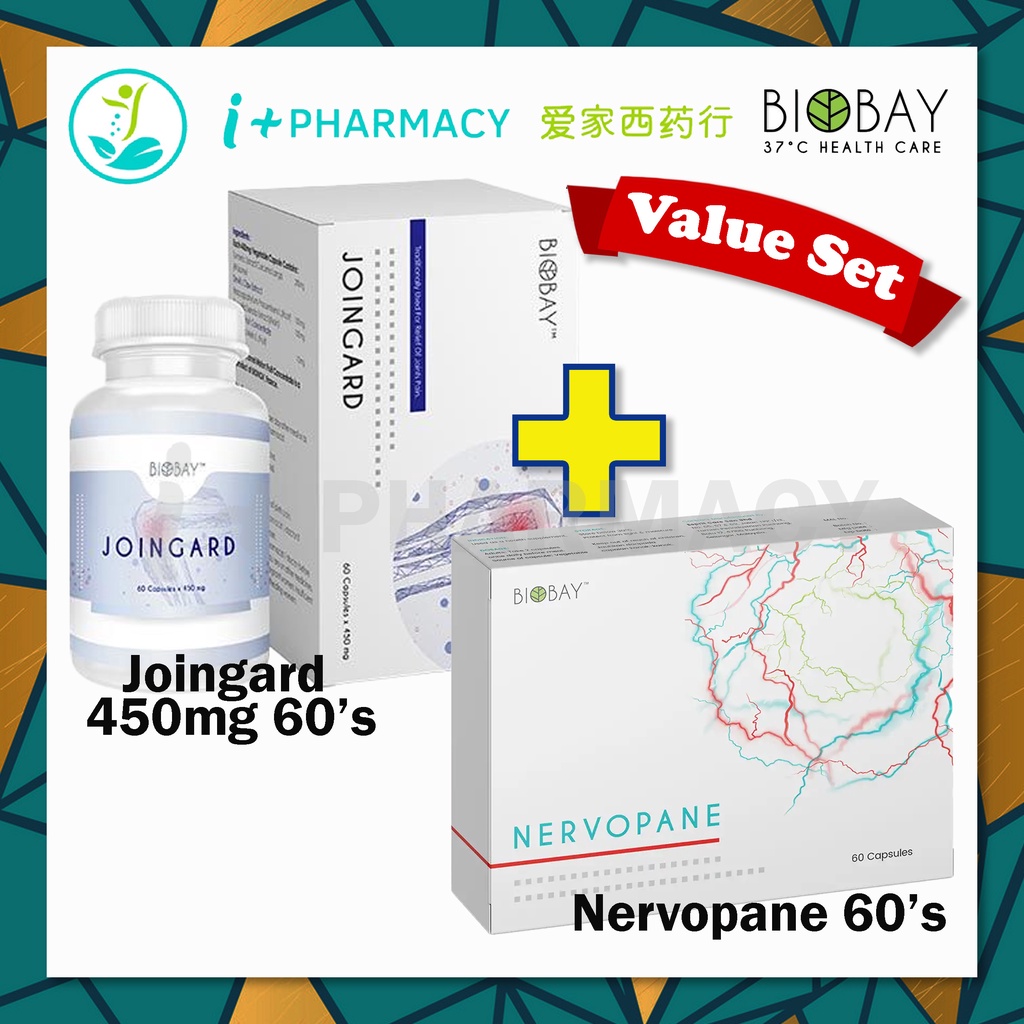 BIOBAY Nerve & Joint Health Combo Value Set [Joingard 60's + Nervopane ...