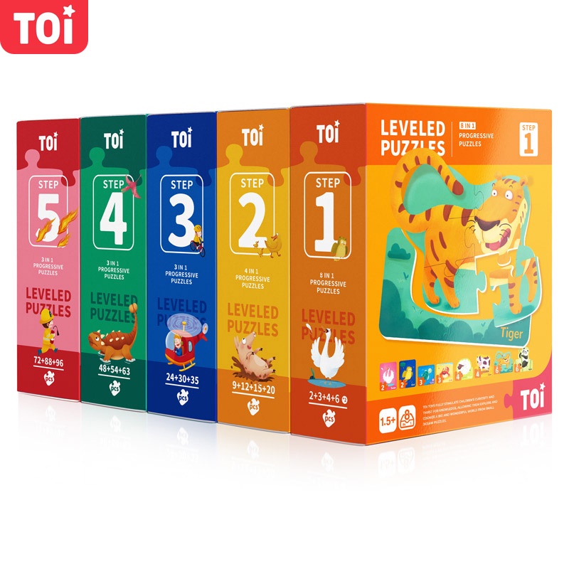 TOI Leveled Puzzles Educational Toy Jigsaw Puzzles For Kids Aged 0-9 ...