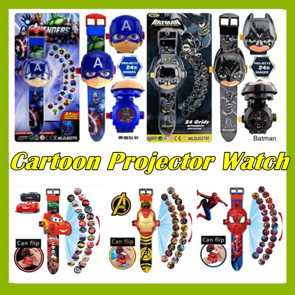*SHIP FROM KL* Children Cartoon Projector Watch Projection Avengers ...