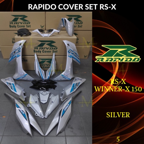 RAPIDO BODY COVER SET RSX WINNER X 150 RS-X (5) - SILVER (STICKER TANAM ...