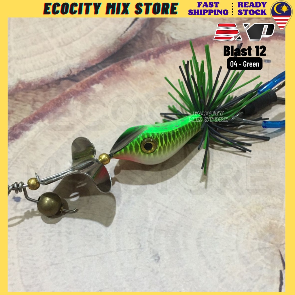 [ECM] EXP Blast 12 Wood Jump Frog 3.8cm/12.5g Splash Bait Buzzbait ...