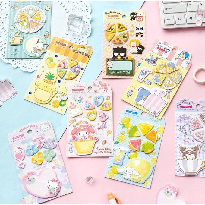 Cartoon Cute Sanrio Sticky Notes My Melody Cinnamoroll Stickers ...