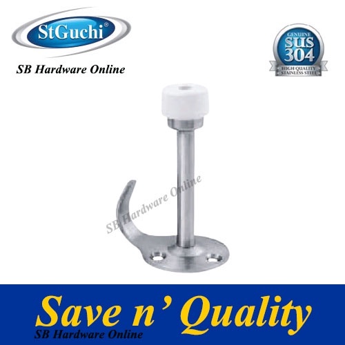 ST GUCHI SGDS-024 HAT & COAT HOOK DOOR STOPPER, STAINLESS STEEL (SS) | Shopee Malaysia