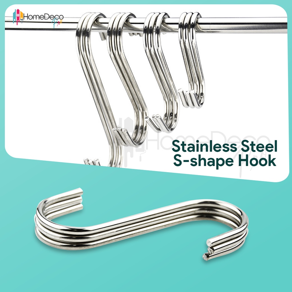 Premium Stainless steel S Hook / S Shape Hook / Pengantung S ...