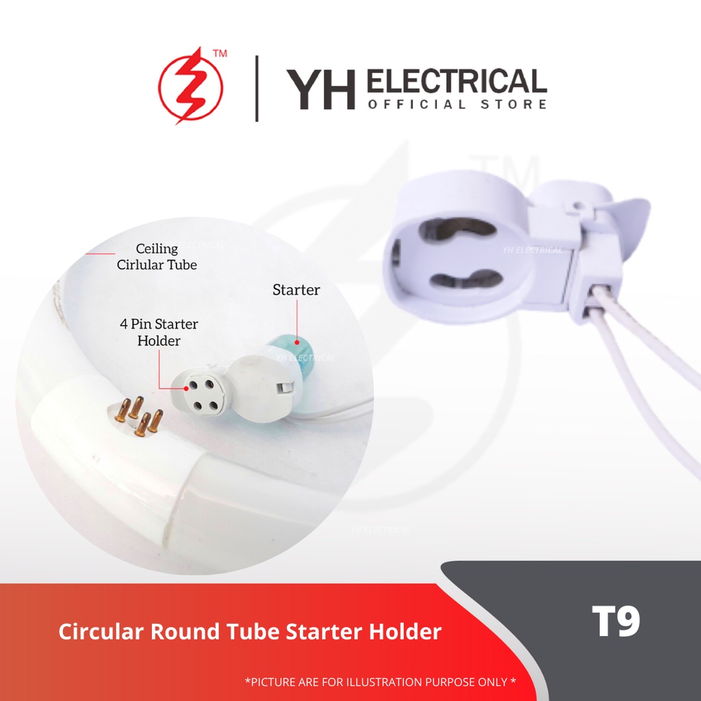 Circular Round Tube T9 Starter Holder 2A/250V / Circular Tube & Starter ...