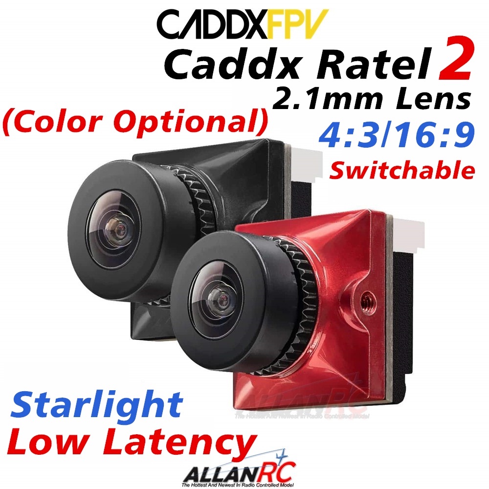 Caddx Ratel 2 1200TVL 2.1mm 16:9/4:3 NTSC/Pal Micro Size Low Latency ...
