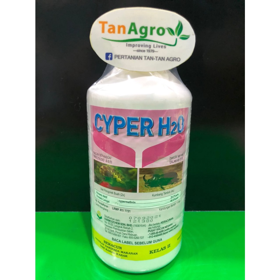 👉🏻ORIGINAL👈🏻 Insecticide Farmcochem Cyper H2O (A.i cypermethrin 20%) 1L ...