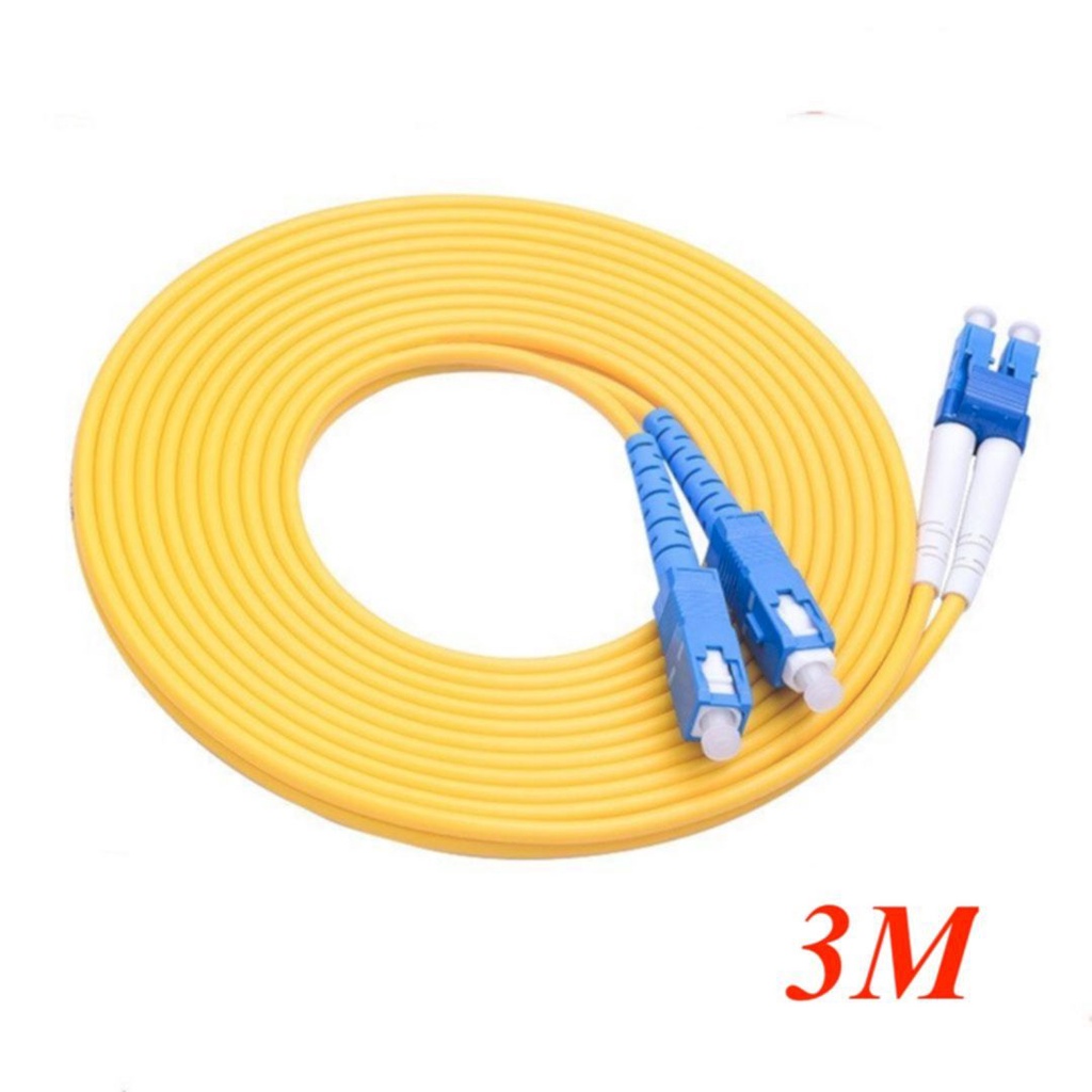 Single mode Duplex Fiber Ugreen 70600 optical patch cable, 3M long, LC-SC head, Yellow NW218 ...