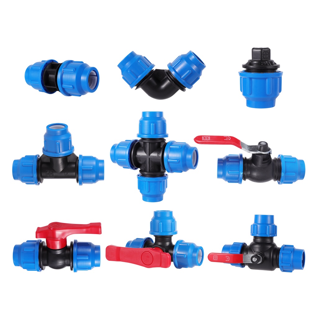 20mm PVC PE Tube Tap Water Splitter Plastic Quick Valve Connector ...