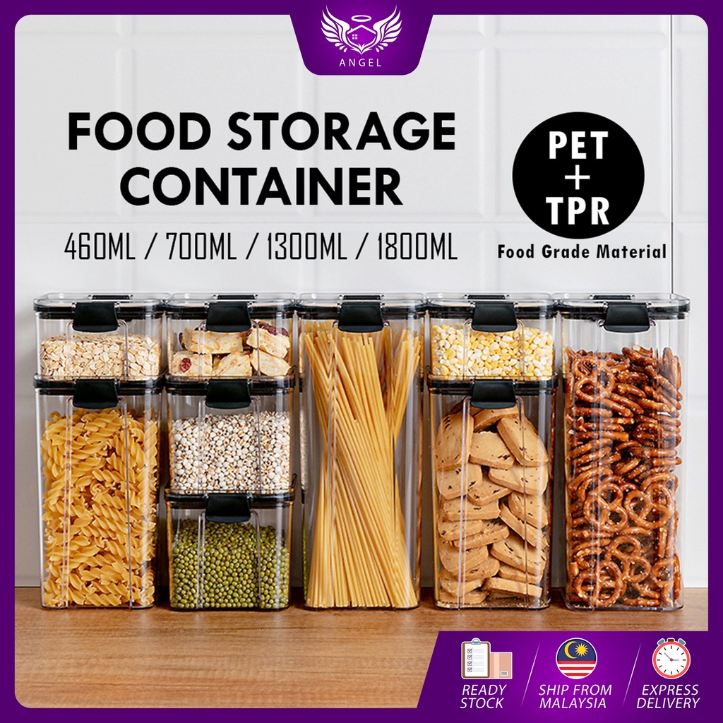 ANGEL Food Storage Container Plastic Kitchen Refrigerator Noodle Box ...