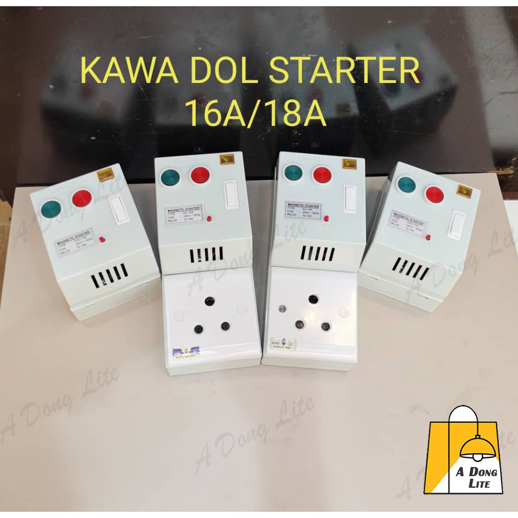 KAWA 16A 18A DOL STARTER MAGNETIC AIR COND STARTER C/W 15A SOCKET 10 ...