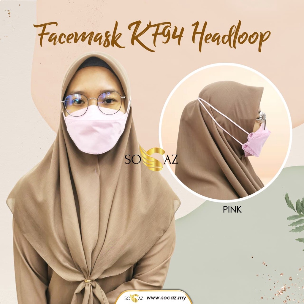 Set Facemask Exclusive | KF94 Hijab Mask | KF94 Headloop & Earloop ...