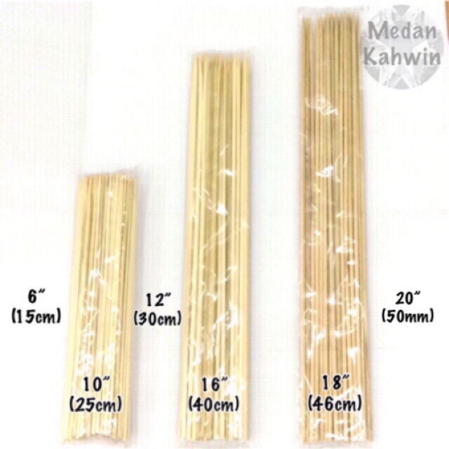 #EX0063 15- 100pc Lidi 6”, 10”, 12”, 14", 16", 18" dan 20” @ 17 pilihan ...