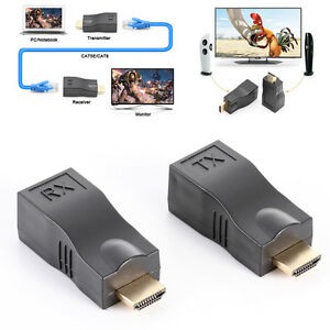 HDMI Extender CAT-6/6E Cable UHD 4KX2K up to 30meters for 1080p ...