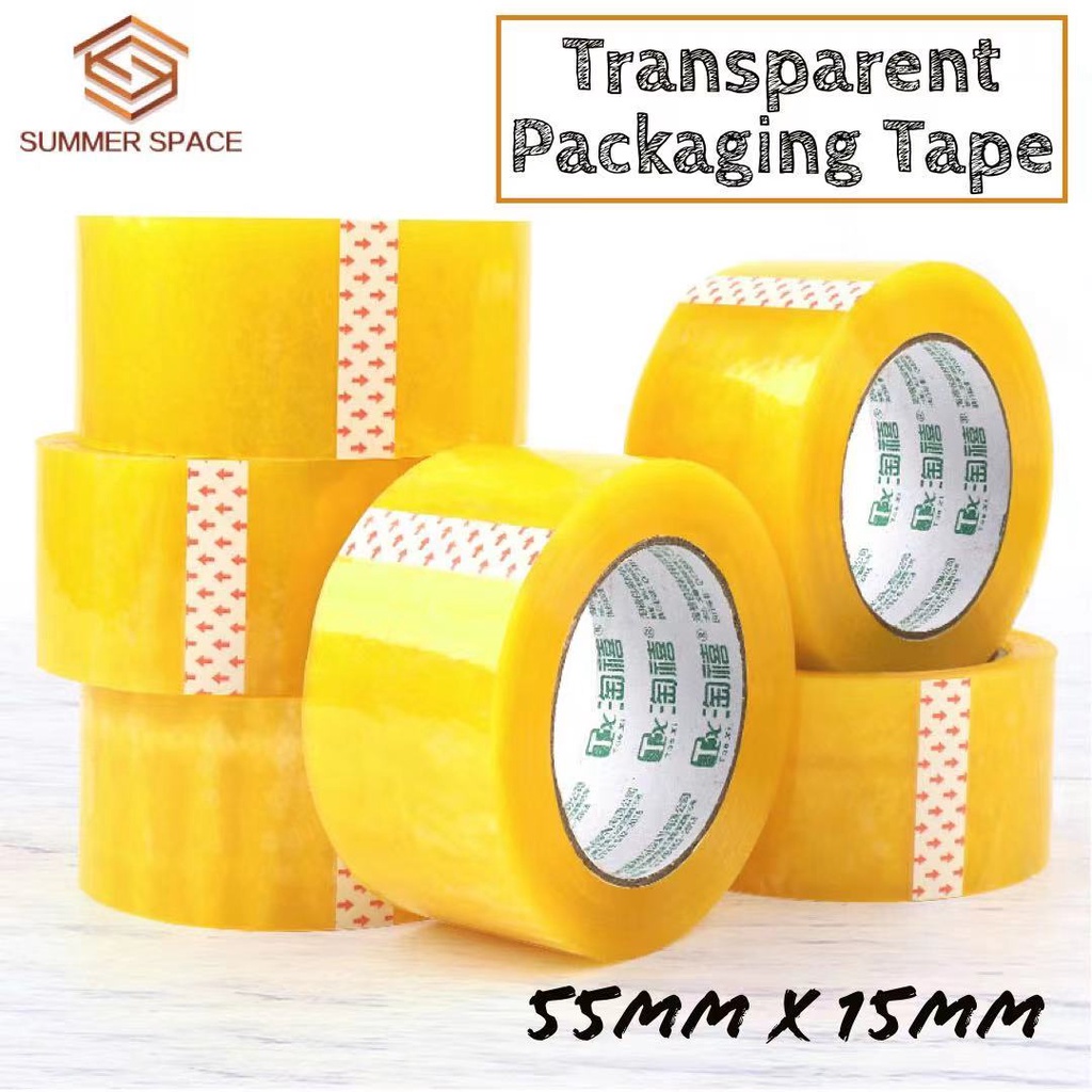 OPP Adhesive Transparent Packaging Tape 55mm x 15mm x 100y / 45mm x ...