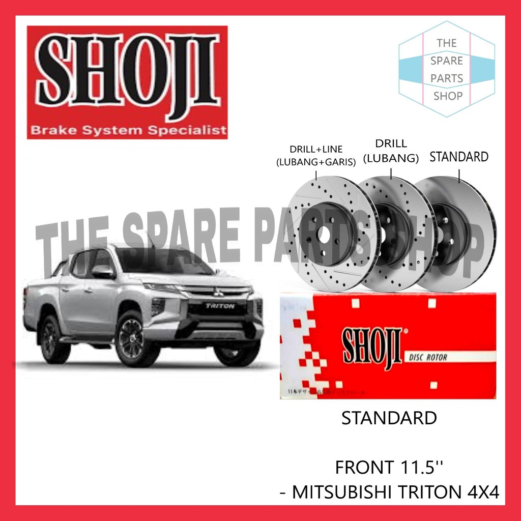 MITSUBISHI TRITON 4X4 BRAKE DISC ROTOR SET FRONT SHOJI | Shopee Malaysia