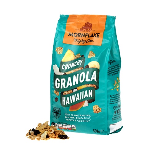 (EXP: 10/2024) Mornflake Mighty Oats Crunchy GRANOLA HAWAIIAN 500g ...