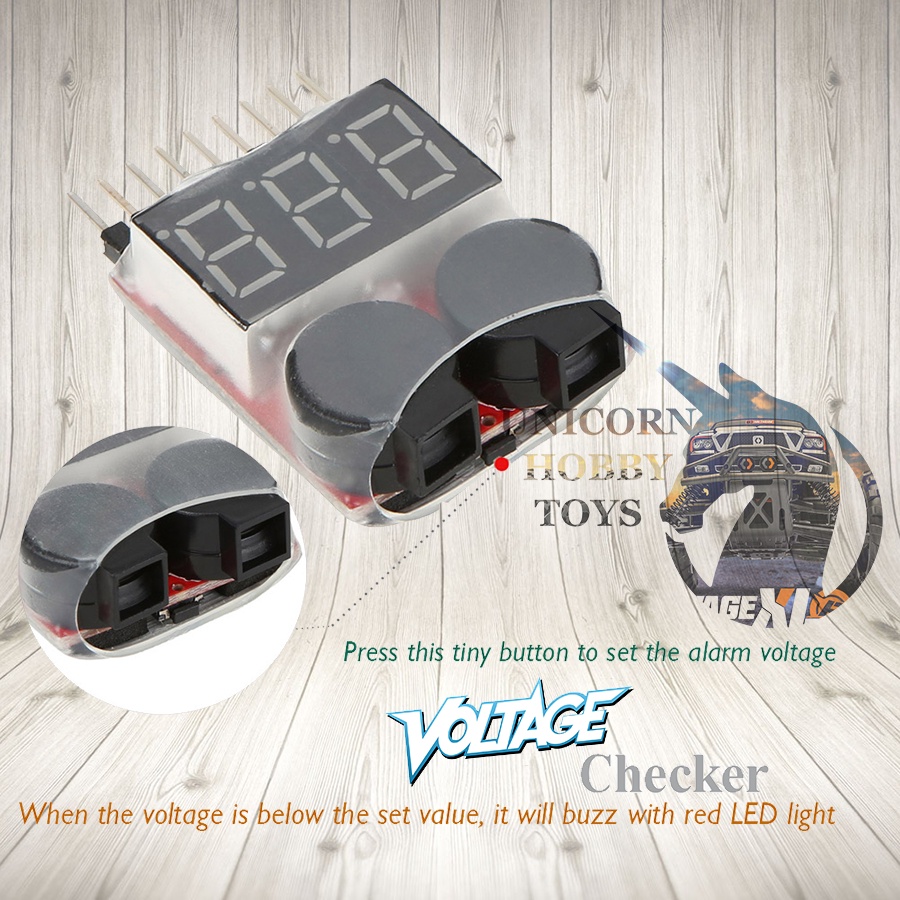 RC LiPo Battery Voltage Test 2s 3s 4s 5s 6s 7s 8s Cell Checker Low ...