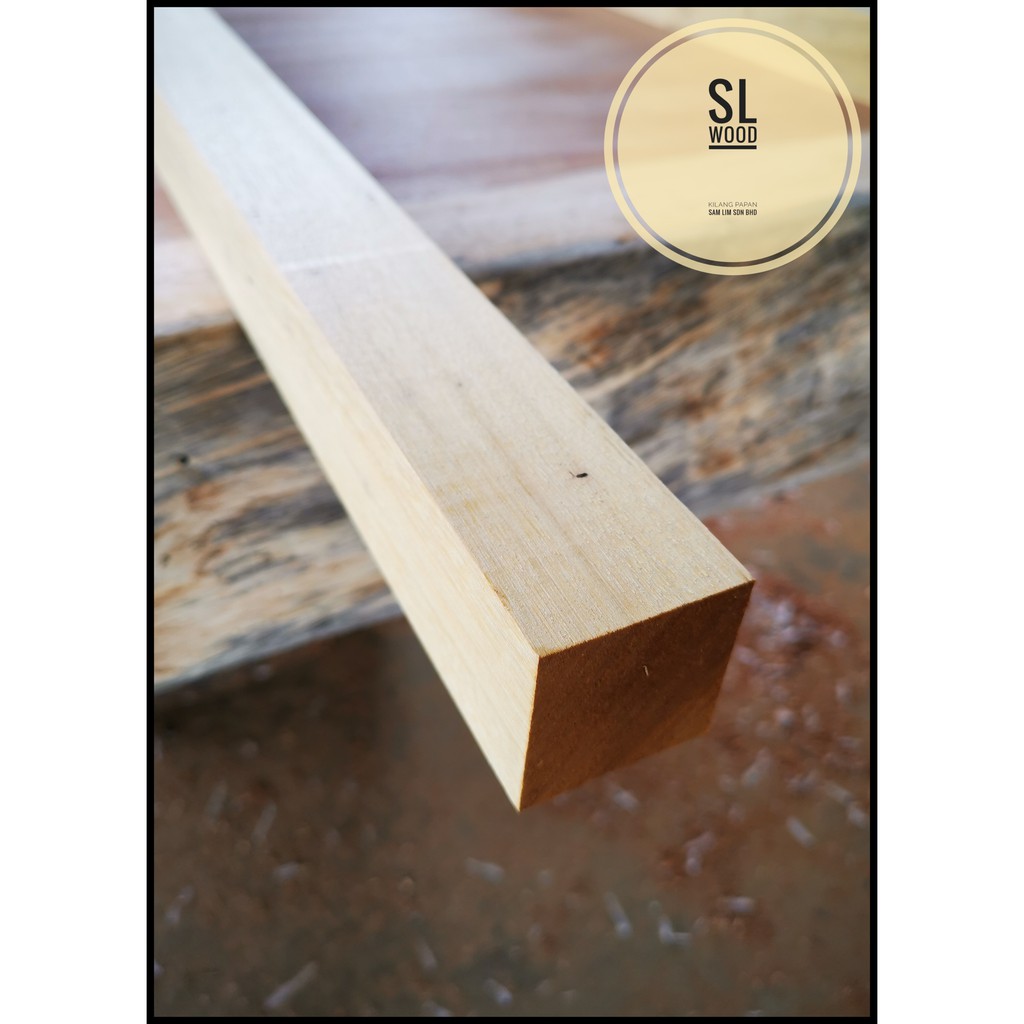 Chengal Solid Wood Timber Smooth Finish 18(T)mm × 18(W)mm = 10'(L)Feet ...