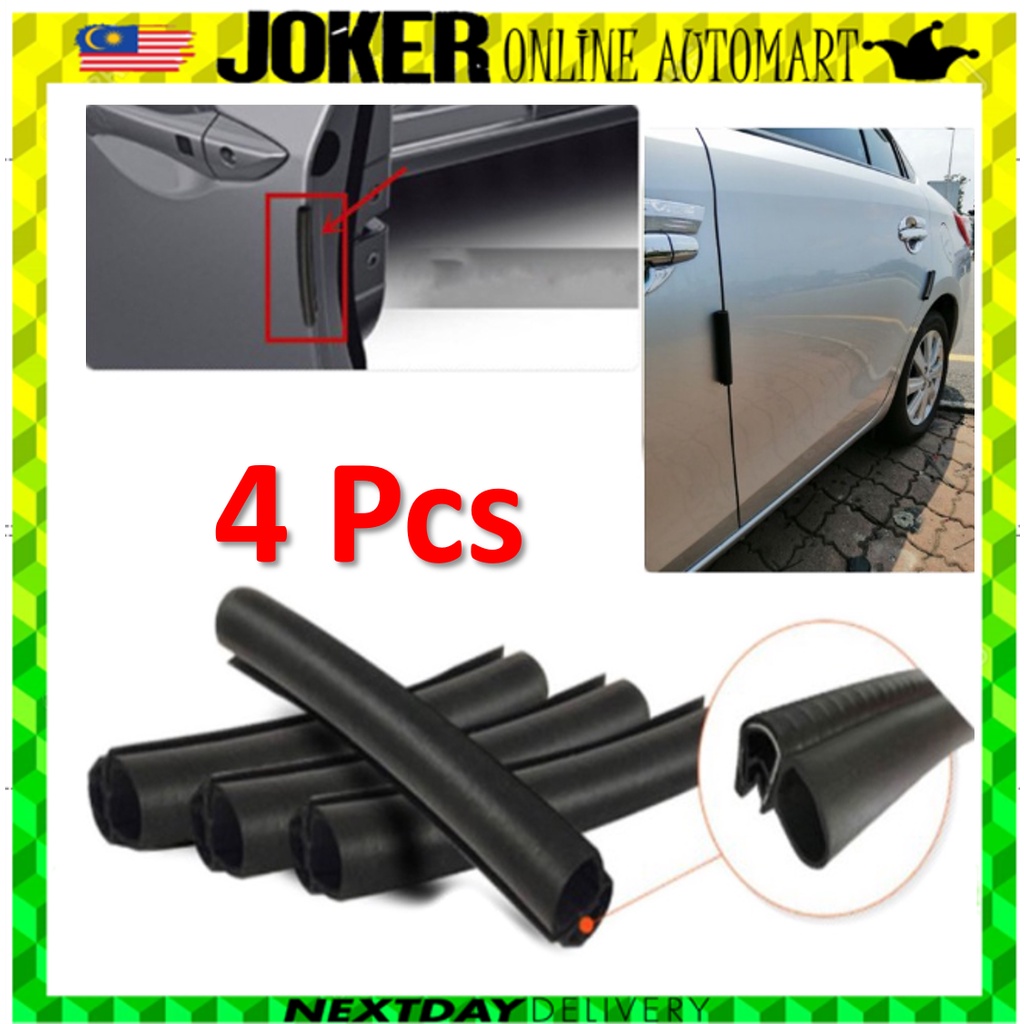 4 PCS Getah Pintu Kereta/Car Rubber Door Protector Guard Trim Seal Lip ...