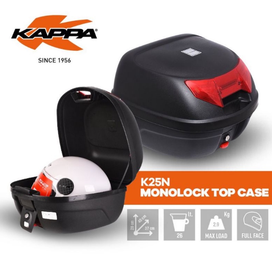 K25N ORIGINAL GIVI KAPPA TOP BOX/ TOP CASE 25L MONOLOCK WITH BASE PLATE ...