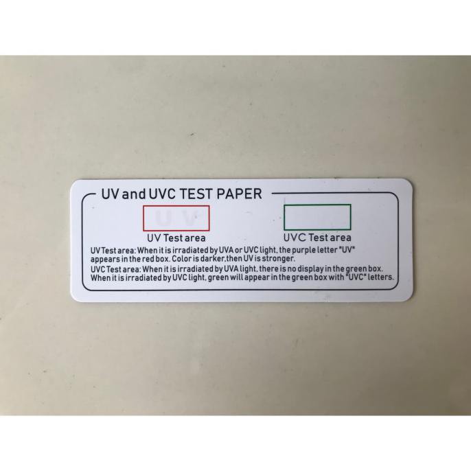 UVA UV UVC Test Card Dual-Purpose Disinfection Lamp Disinfection Test ...