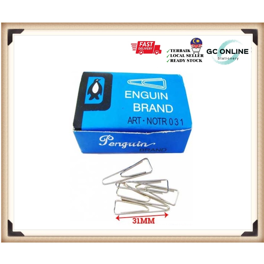 Penguin 031 31mm Paper Clip (Triangle) / Klip Kertas | Shopee Malaysia