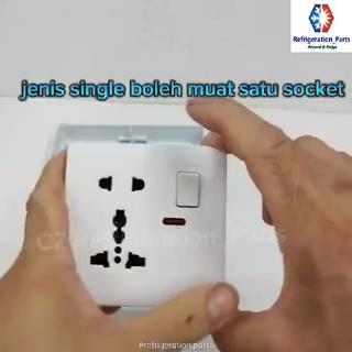 CZ kotak suis soket elektrik pasang dinding 1 2 3 4 gang 插座底壳 单座双座 ...
