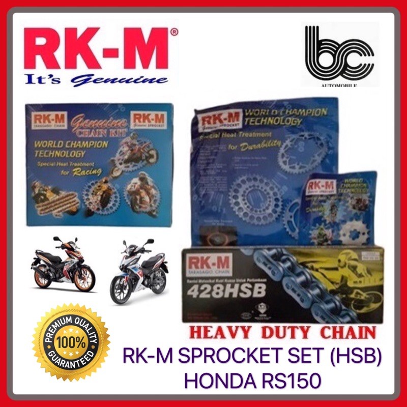 RK-M 428HSB HONDA RS150 SPROCKET KIT SET / SET RANTAI MOTOSIKAL ...