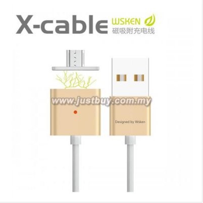 WSKEN Dual Metal Magnetic Micro USB X-Cable With Indicator - Gold ...