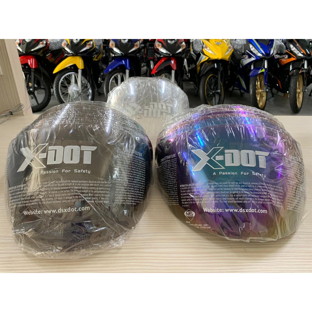 🔥💯 ORIGINAL HELMET XDOT VISOR - Clear | Tinted | Smoke | Rainbow🔥 ...