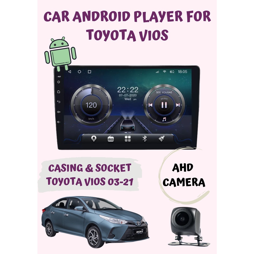 Android Player Package Promotion For TOYOTA VIOS 03-21/ YARIS 19-22 ...