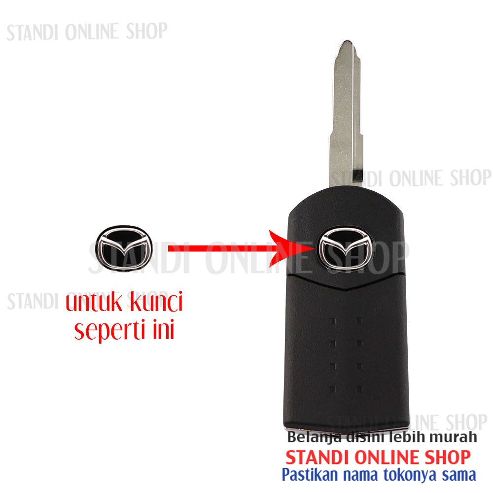 Mazda 2 3 5 6 MX5 CX7 BT50 RX7 Folding Key Logo Sticker Key Emblem ...