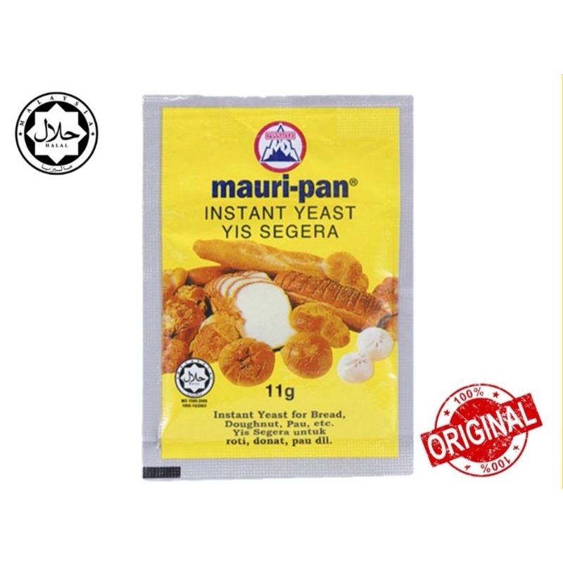 ReadyStocks Mauri-Pan Instant Yeast 11g Yis Segera New Packing | Shopee ...