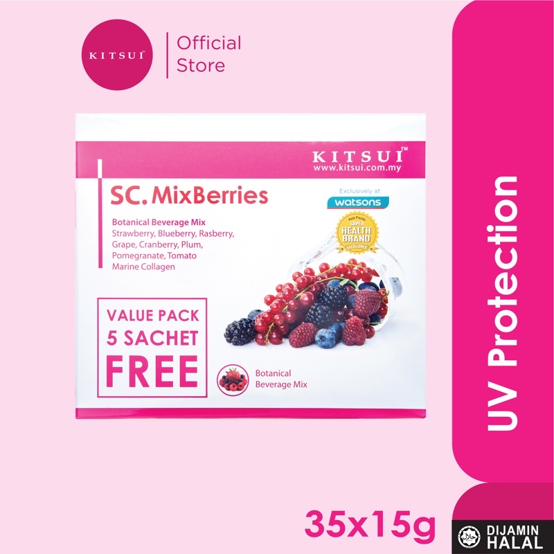 [VALUEPACK] KITSUI SC Mixberries | 35's x 15g | Pigmentation | Mencegah ...