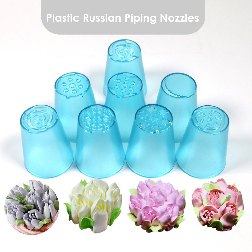 12pcs Plastic Russian Piping Nozzles Large Russian Piping Tips Set ...