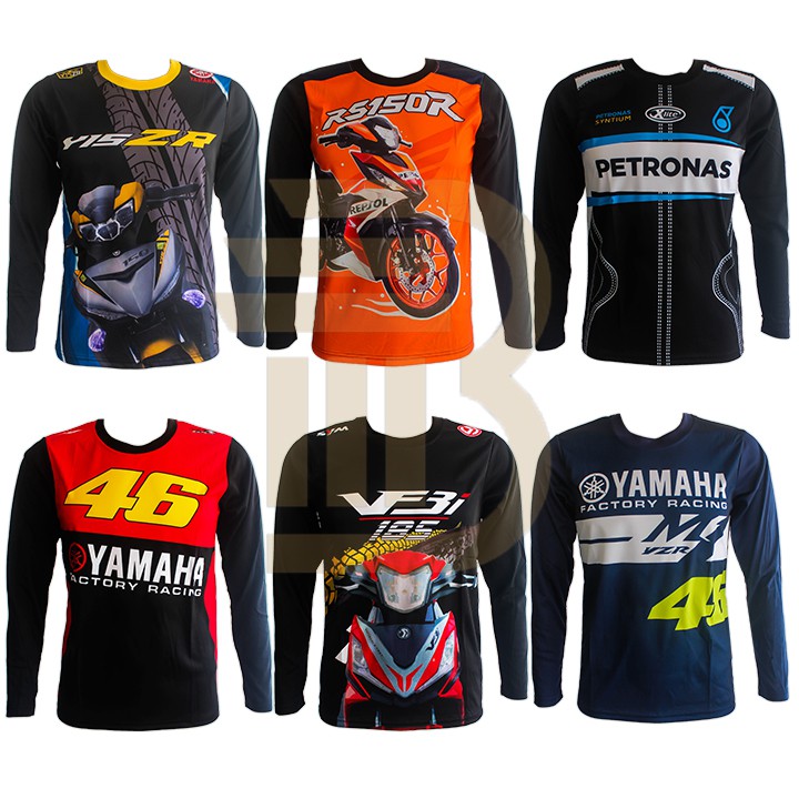 (HARGA BORONG) Baju Jersey Dewasa Motor Lengan Panjang / Men Jersey ...