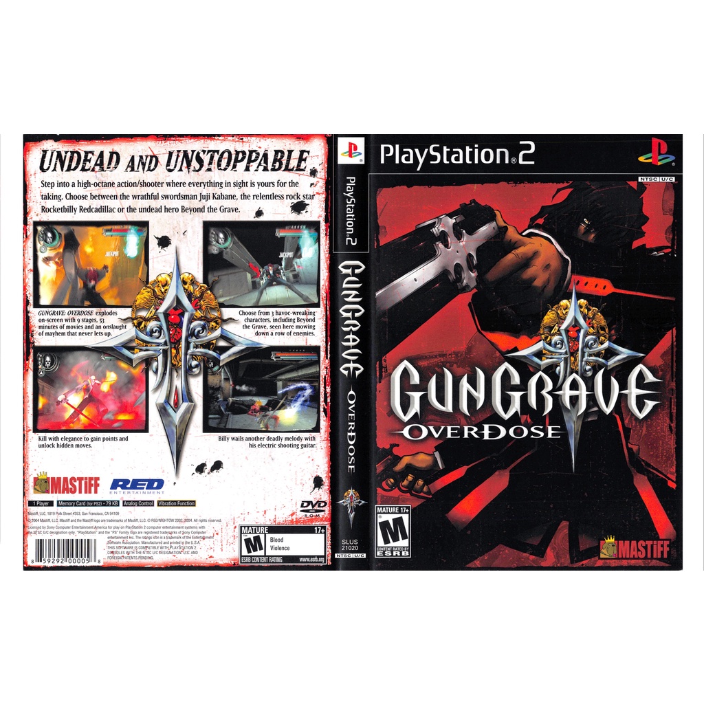 🔥PS2 CD DVD Games🔥 Gungrave Overdose (DVD Game) | Shopee Malaysia