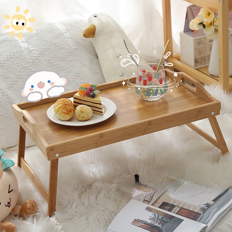 Wooden Multifunctional Folding Table Japanese Tatami Dining Table Bed ...