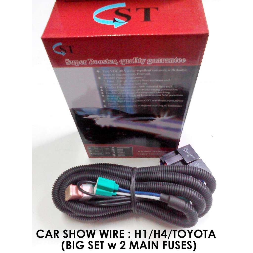 Ceramic H4/H1/H7 Headlamp Brightener Booster Wiring Wira Saga Waja ...